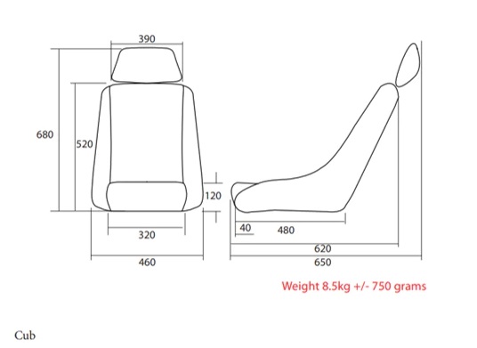 Cobra Seats C CBH-V-SIG Cobra Cub Seats | Summit Racing