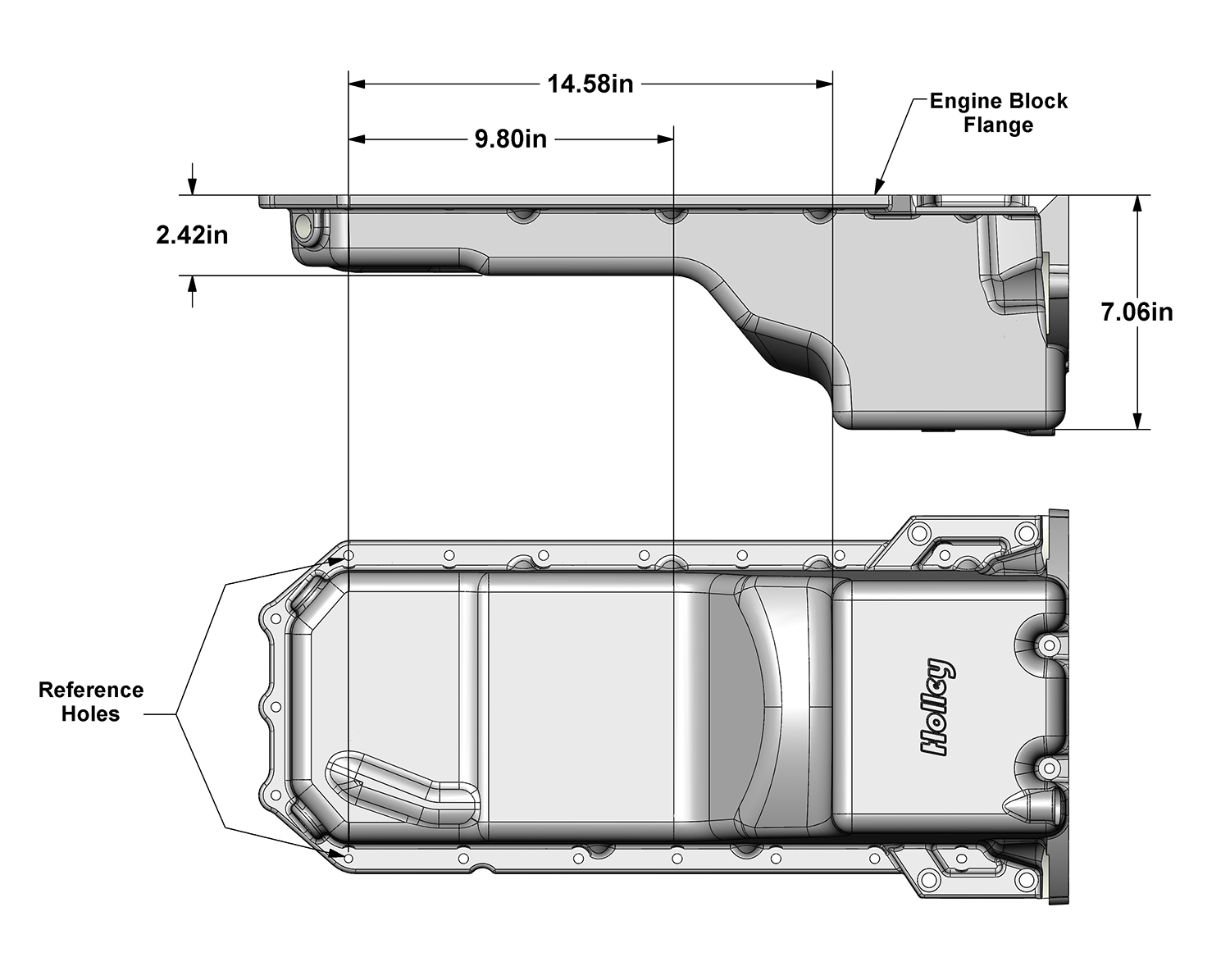 Holley 302-75 Holley Gen III Hemi Retrofit Oil Pans | Summit Racing