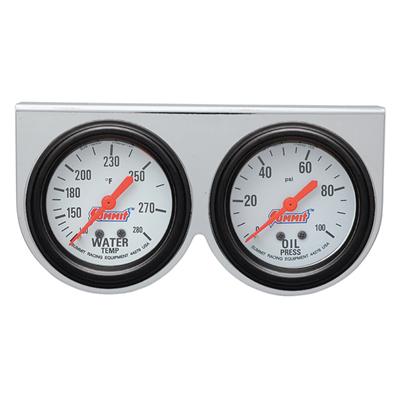 Summit Racing SUM-G2972 Summit Racing™ White Face Mechanical Analog ...