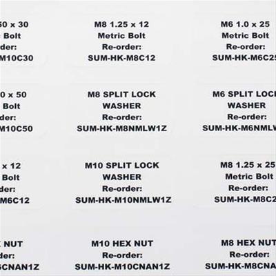 Summit Racing SUM-HK-METRICLBS Summit Racing™ Metric Bolt Bin Labels ...
