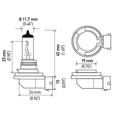 Hella H8 Hella Standard Series Light Bulbs | Summit Racing