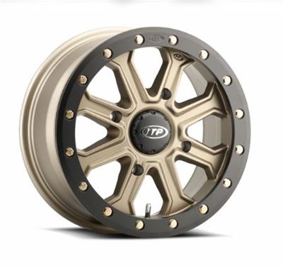 ITP Inertia Bronze Beadlock Wheels with Black Rings | Summit Racing