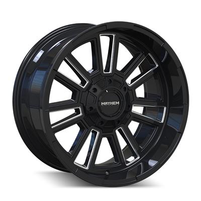 Mayhem Apollo 8115 Series Gloss Black Wheels with Milled Accents ...