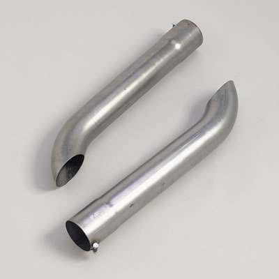 Patriot Exhaust Side Pipe Roadster Steel Natural 3.5" Dia Inlet 26 ...