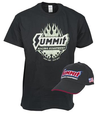 Summit Racing SUM-CSUM1000XL Summit Racing™ Logo T-Shirt and Hat Value ...