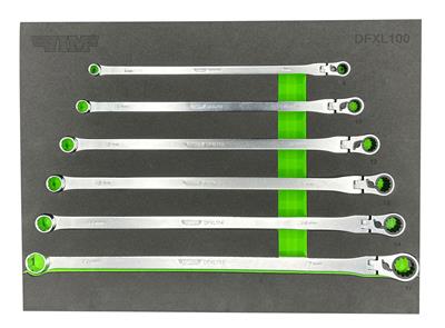 VIM Tools DFXL100 VIM Tools Extra-Long Flex-Head Ratcheting Wrenches | Summit Racing