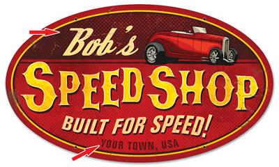 Summit Gifts PV021 Personalized Speed Shop Sign | Summit Racing