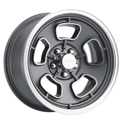 Vision American Muscle 148 Shift Satin Gray Machined Wheels | Summit Racing