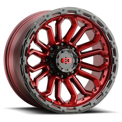 Vision Wheel 405-8962GRGBL12 Vision Off-Road 405 Korupt Gloss Red ...