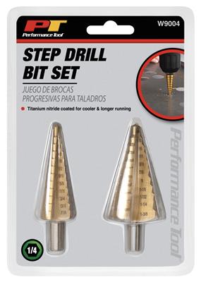 Performance Tool W9004 Performance Tool Step Drill Bit 2-Piece Sets ...