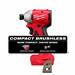 Milwaukee Tool 3650-20 Milwaukee M18 Compact Brushless 1/4 in. Hex ...