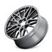 Touren 3292-2912GT35 Touren TR92 Gloss Graphite Wheels with Machined ...