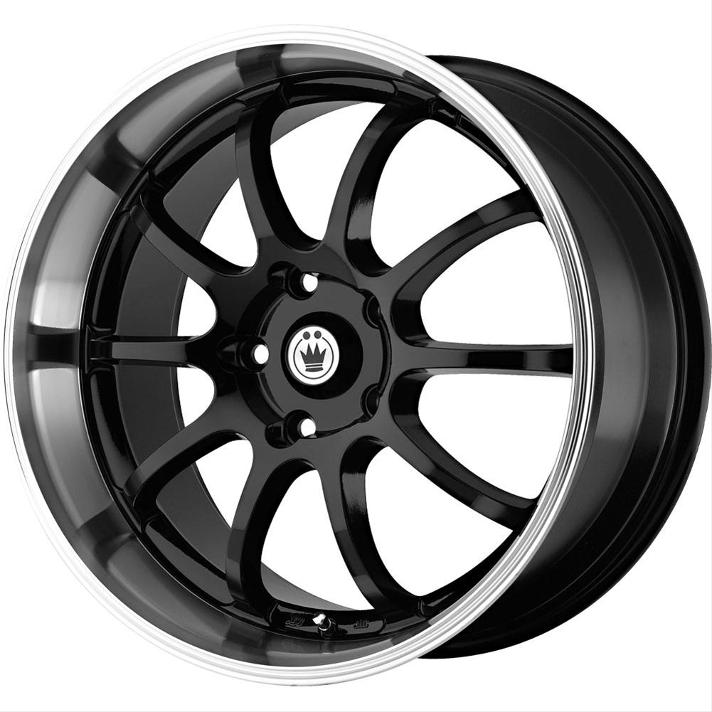Konig Lightning Gloss Black Wheels with Machined Lip | Summit Racing