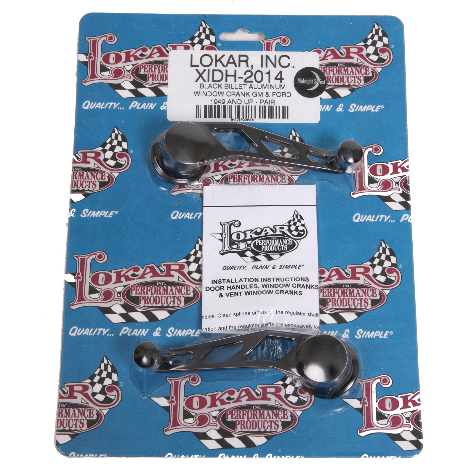 Lokar XIDH-2014 Lokar Midnight Series Billet Window Cranks | Summit Racing