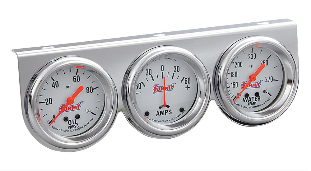 Summit Racing SUM-G2973 Summit Racing™ White Face Mechanical Analog ...