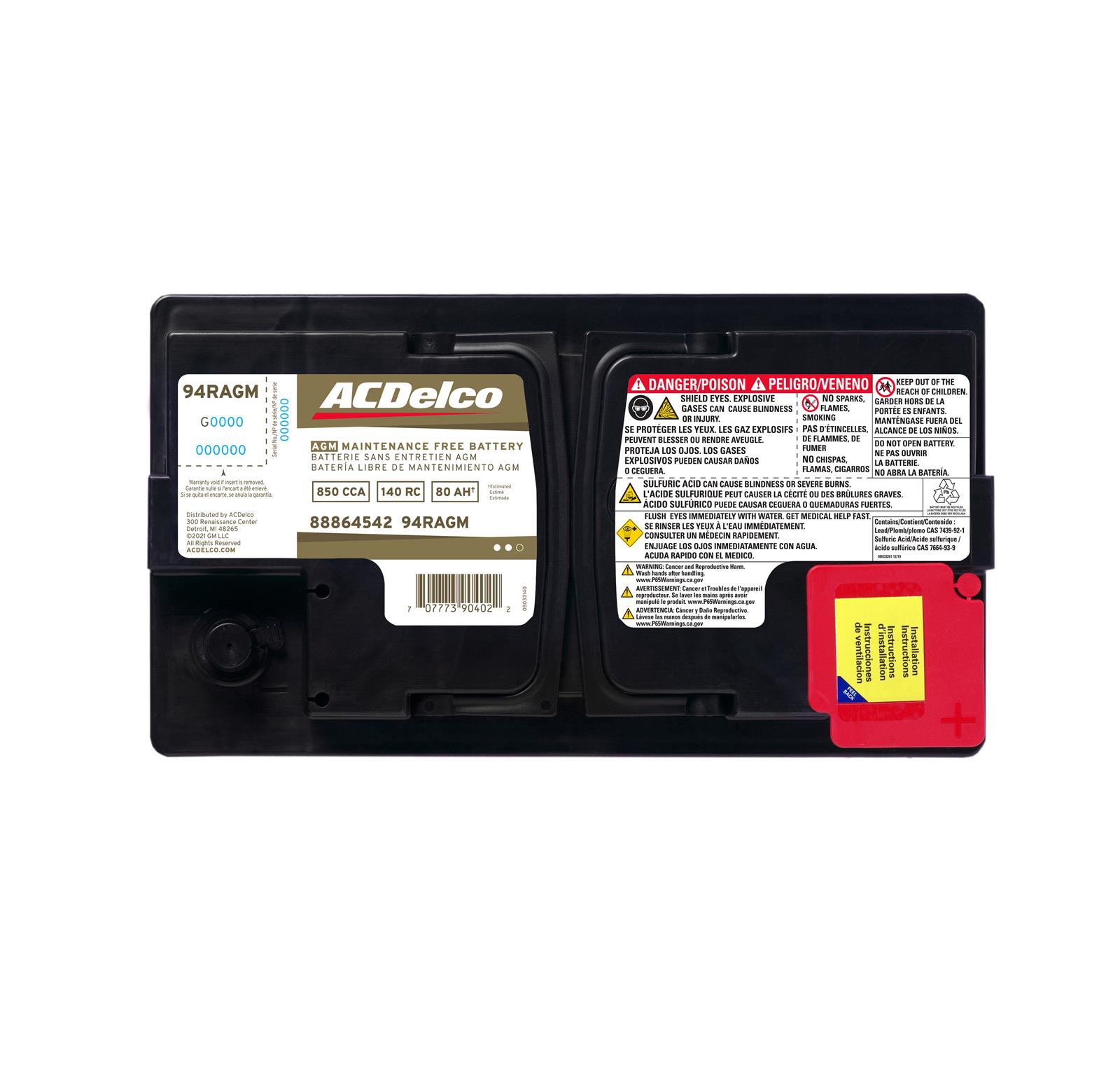 ACDelco 88864542 ACDelco Gold Automotive AGM Batteries | Summit Racing