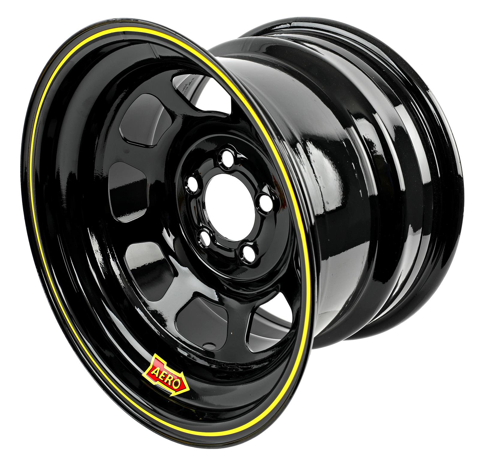 Aero Race Wheels 50-104550 Aero 50 Series Black Powdercoat Roll-Formed ...