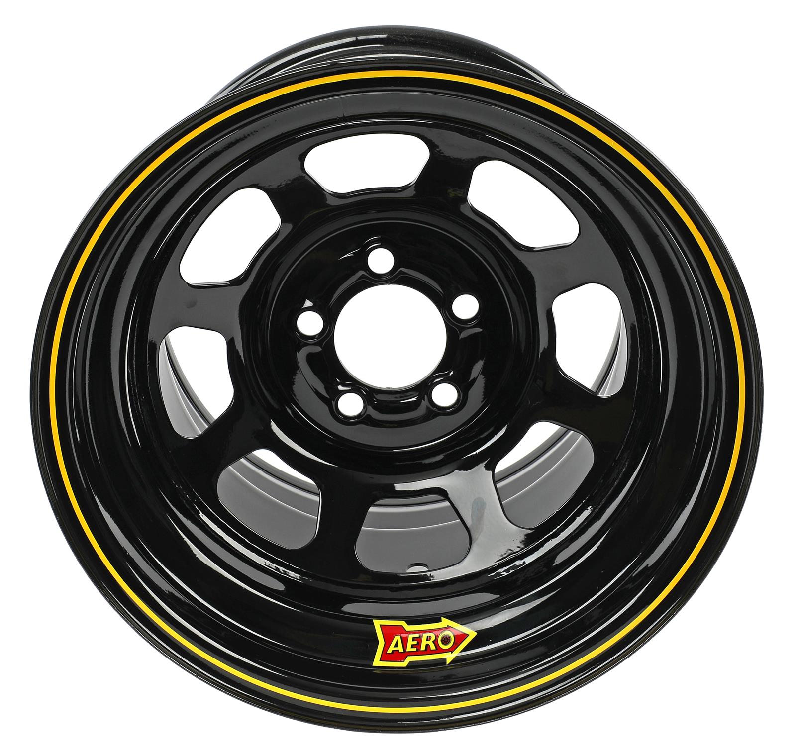 Aero Race Wheels 50-104550 Aero 50 Series Black Powdercoat Roll-Formed ...