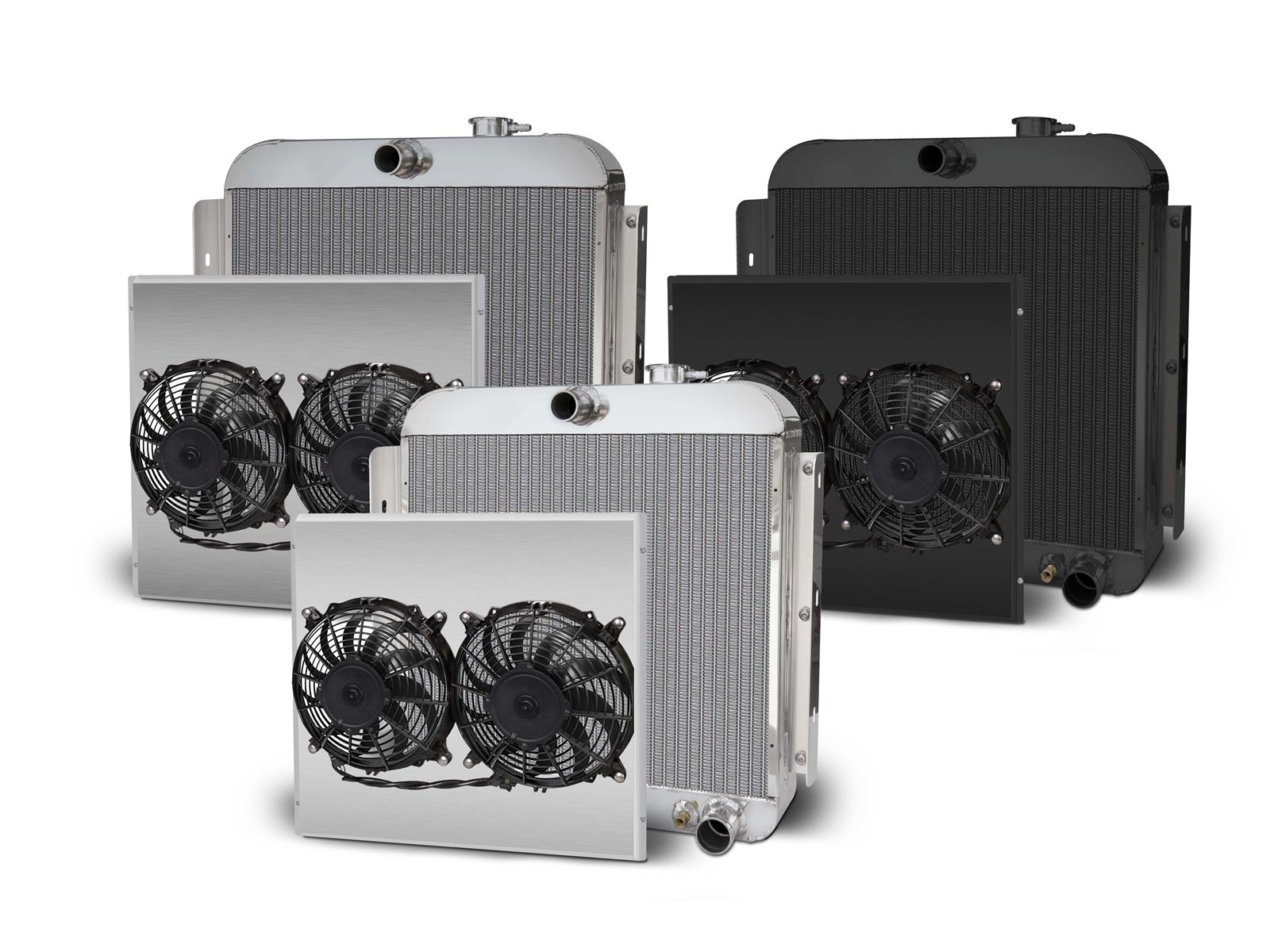 AFCO Racing 80163-B-DB-Y AFCO Racing Street Rod Radiators | Summit Racing