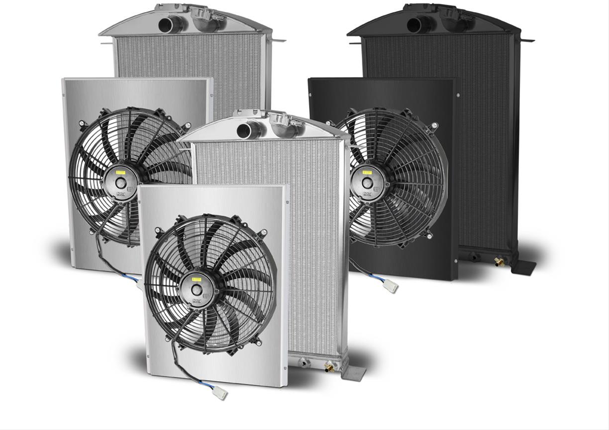 AFCO Racing 81149-B-SS-N AFCO Racing Street Rod Radiators | Summit Racing