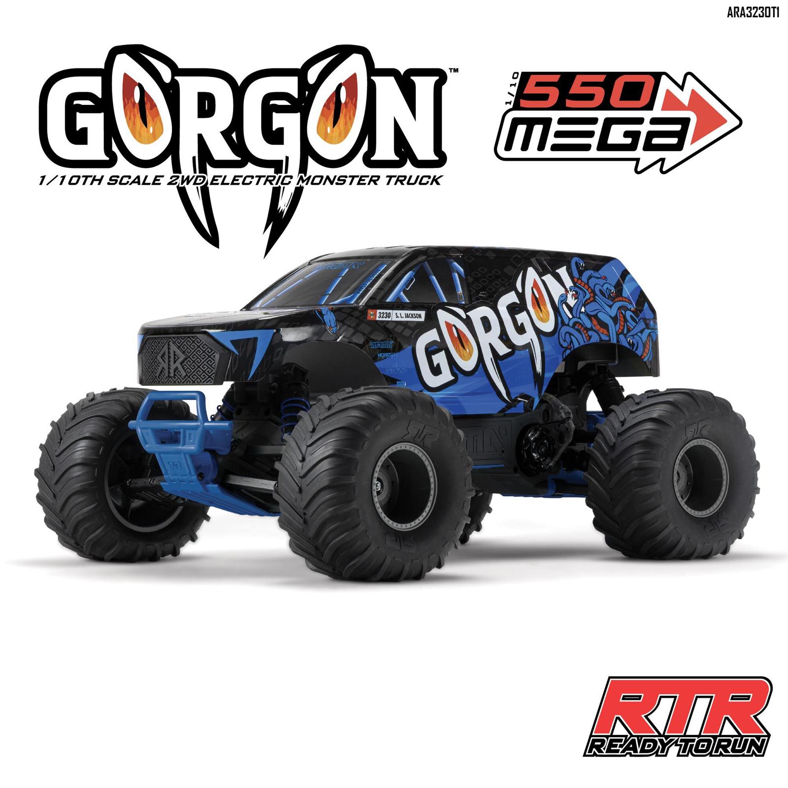 ARRMA ARA3230T1 Arrma Gorgon 1:10 Scale MEGA 550 RC Monster Trucks ...