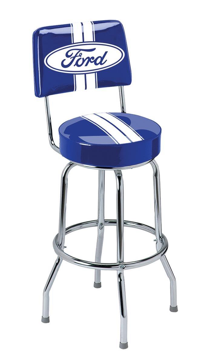 Summit Gifts FRD-42206 Ford Striped Swivel Stools | Summit Racing