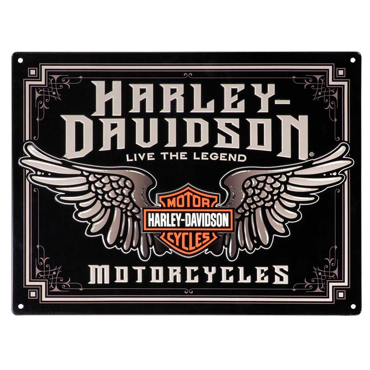 Summit Gifts HDL-15544 Harley-Davidson® Winged Bar & Shield Tin Signs ...