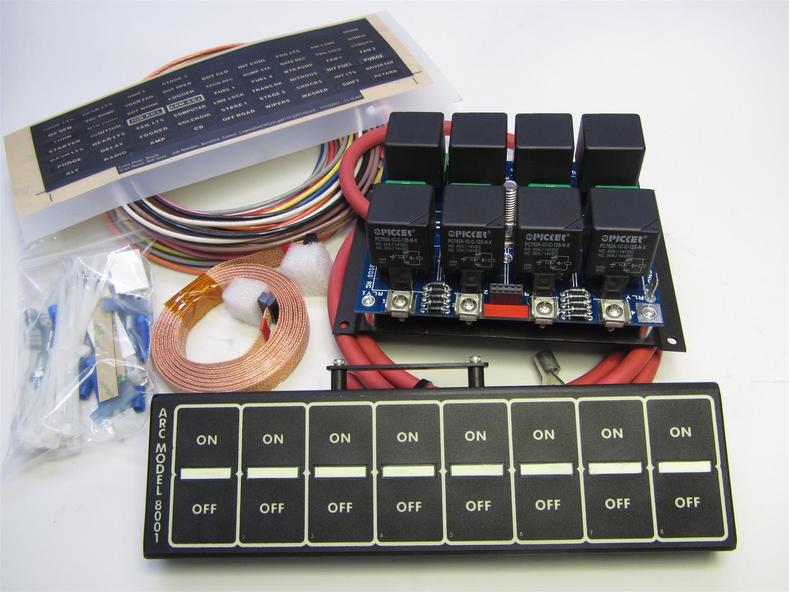 ARC-Auto Rod Controls 8001R ARC Flat Touch Switch Panels | Summit Racing