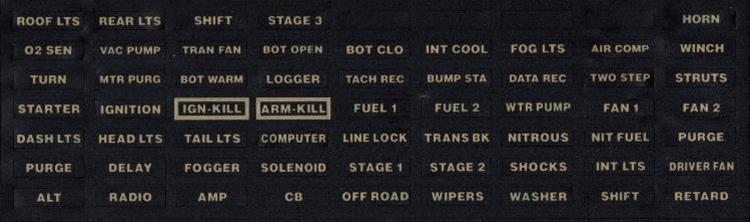 ARC-Auto Rod Controls LB2 ARC Replacement Switch Panel Label Decals ...