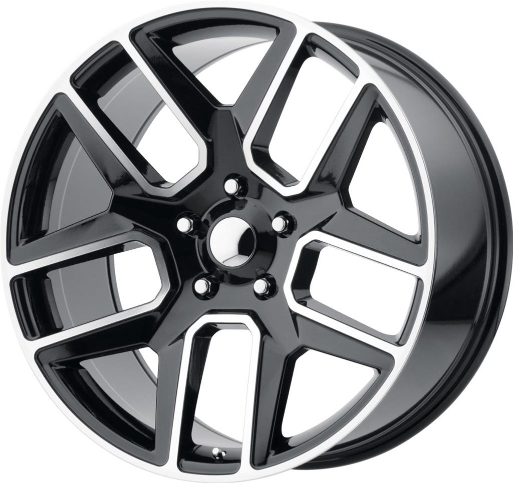 OE Creations PR192 Gloss Black Wheels with Machined Accents | Summit Racing