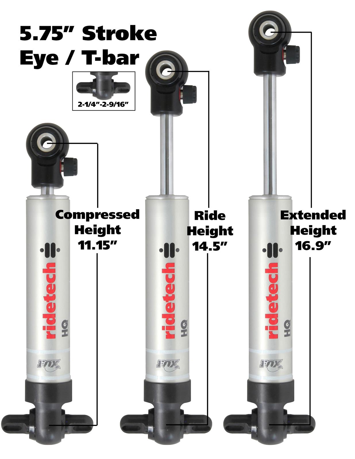 RideTech 22169843 RideTech HQ Series Shocks | Summit Racing