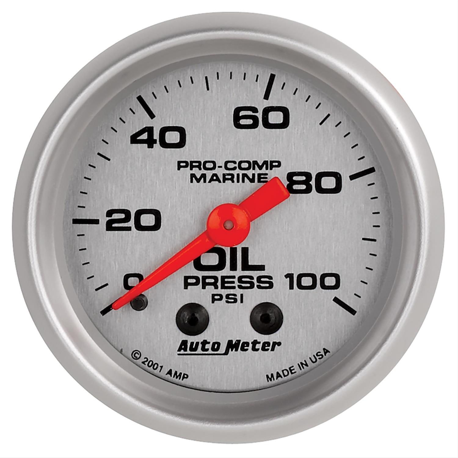 Auto Meter Marine 200790-33 AutoMeter Pro-Comp Marine Analog Gauges ...