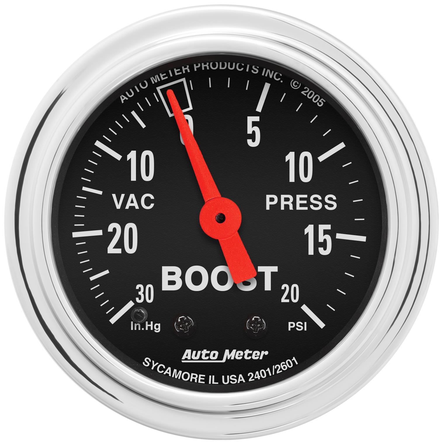 AutoMeter 2401 AutoMeter Traditional Chrome Analog Gauges | Summit Racing