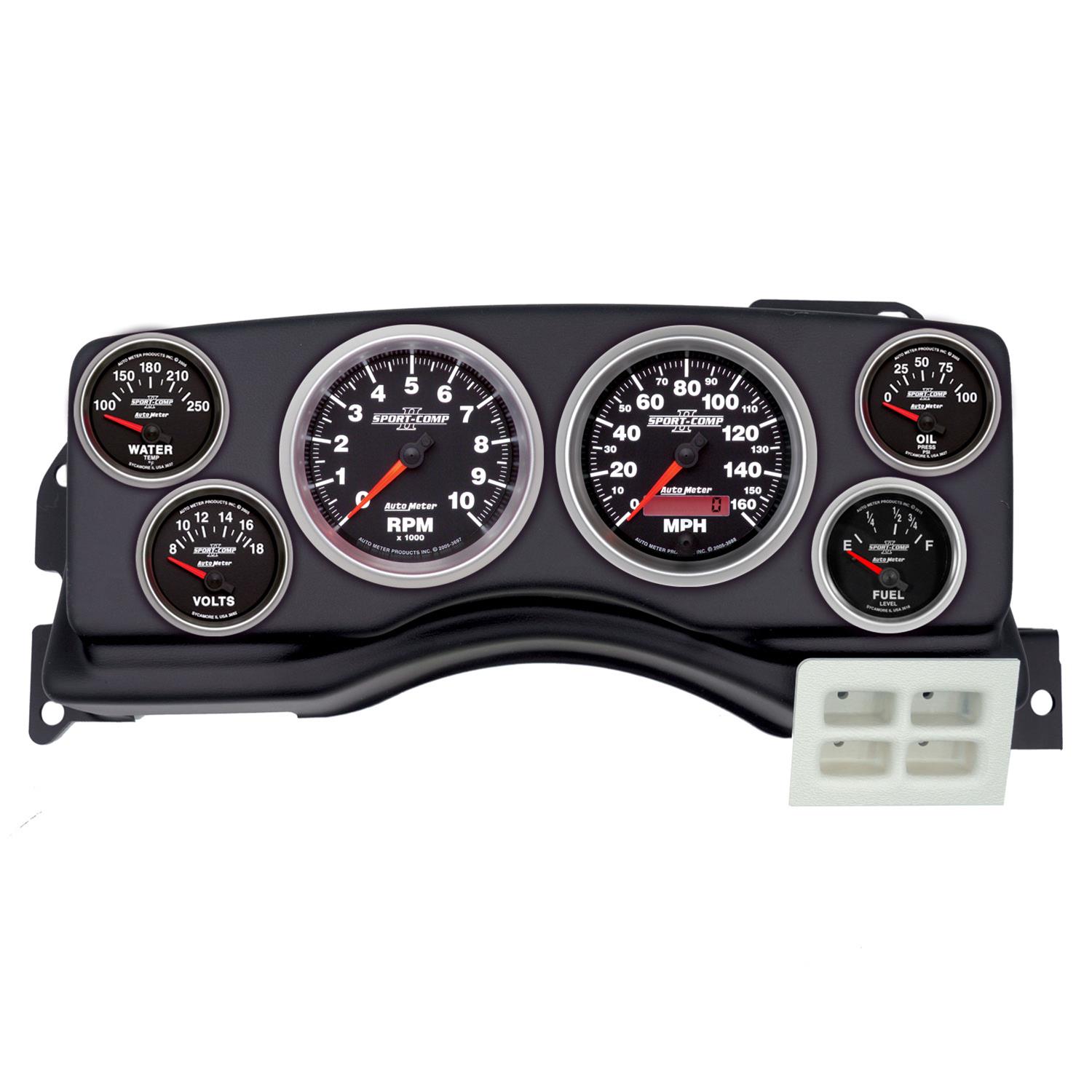 AutoMeter 2924-12 AutoMeter Sport-Comp II Instrument Clusters | Summit ...