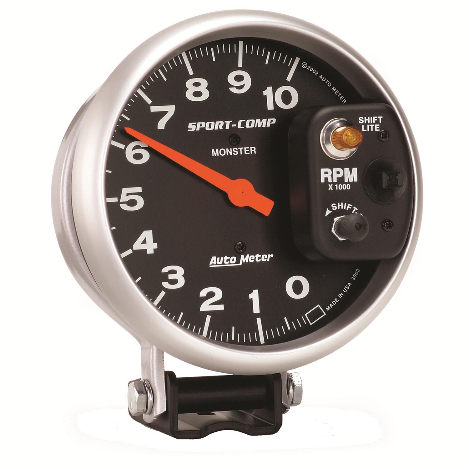 AutoMeter 3903 AutoMeter Sport-Comp Monster Shift-Lite Tachometers ...