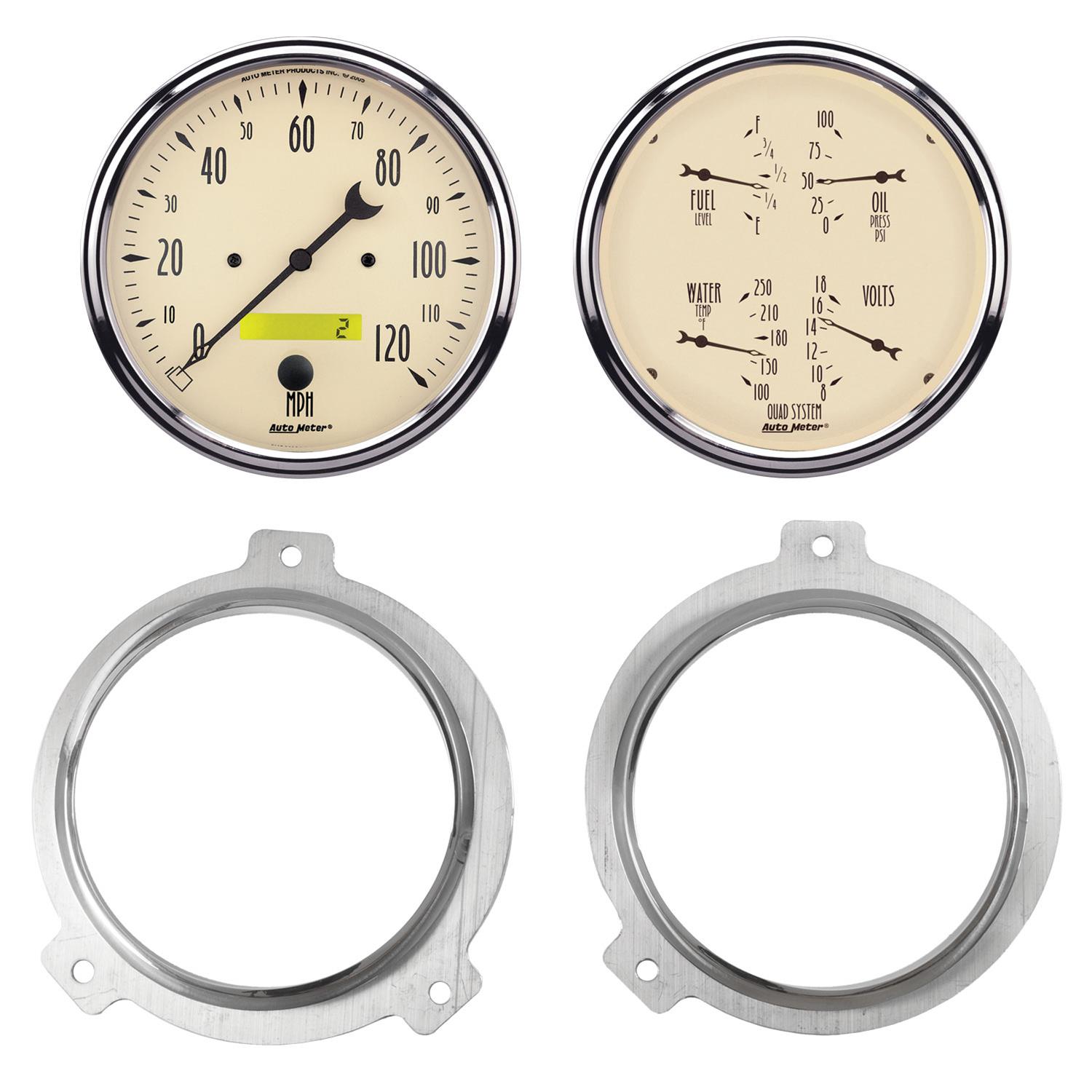 AutoMeter 7038-02 AutoMeter Antique Beige Instrument Clusters | Summit ...