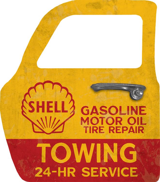 Summit Gifts 48026 Shell Towing Service Car Door Sign | Summit Racing