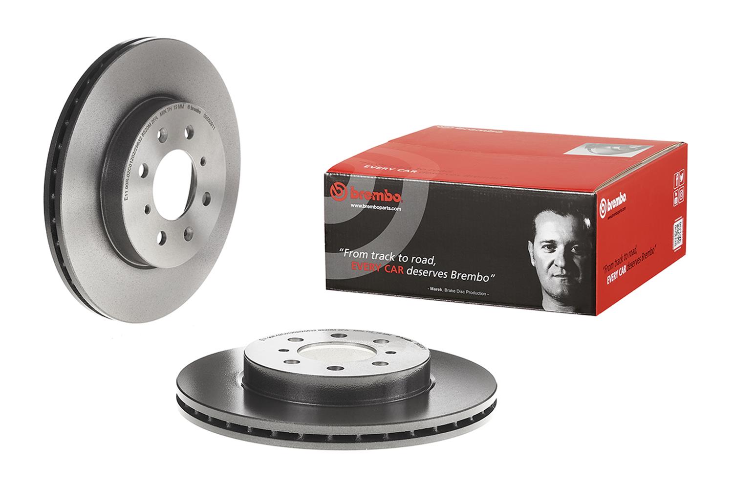 Brembo 09.5509.11 Brembo Premium UV Coated Brake Rotors | Summit Racing