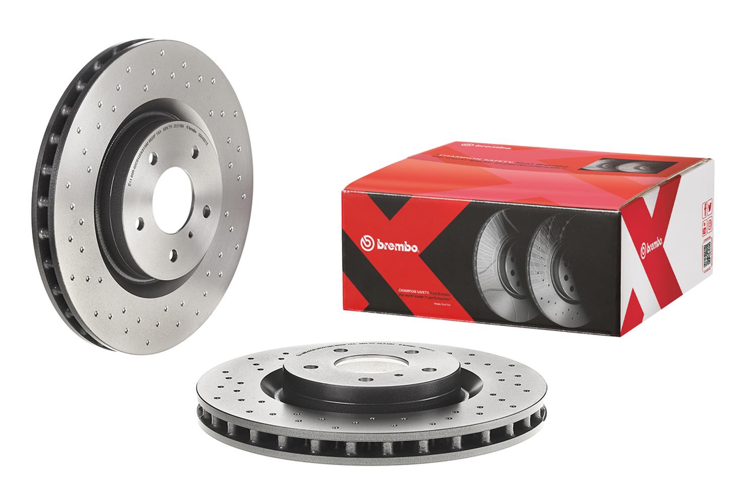 Brembo 09.8485.1X Brembo Premium UV Coated Brake Rotors | Summit Racing
