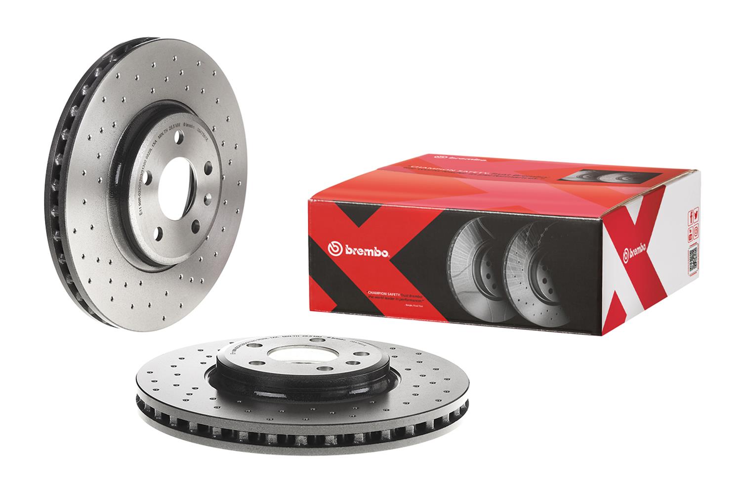 Brembo 09.A758.1X Brembo Premium UV Coated Brake Rotors | Summit Racing