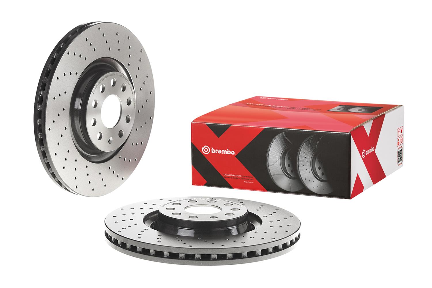 Brembo 09.C306.1X Brembo Premium UV Coated Brake Rotors | Summit Racing