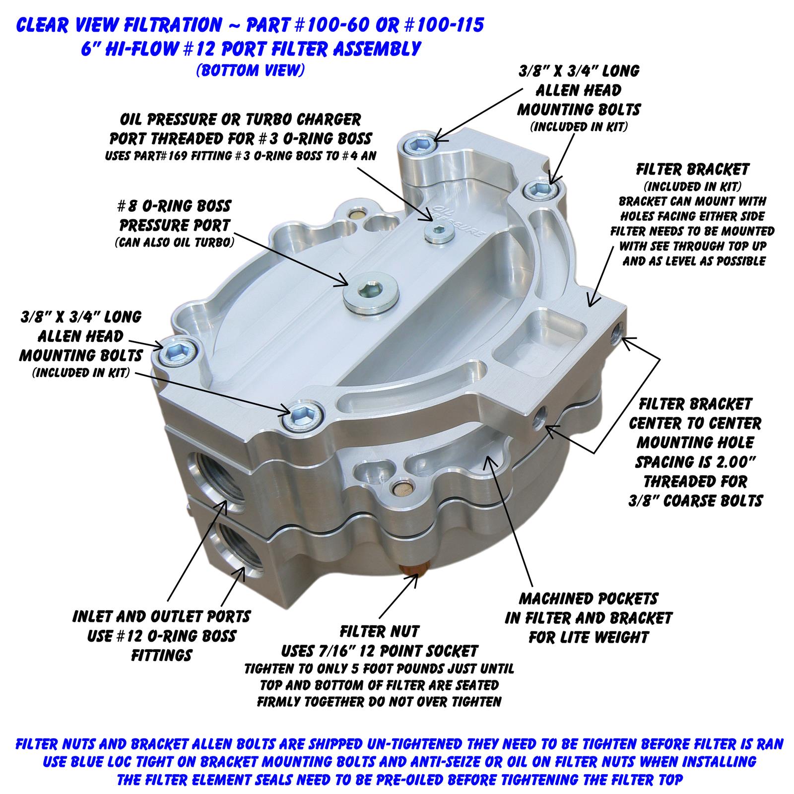 Clear View Filtration 100-115 Clear View Filtration See Through Oil ...