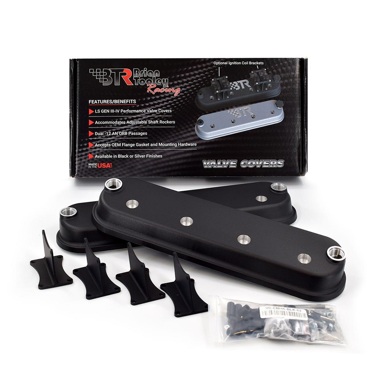 Brian Tooley Racing VCA-03-BLK-CM BTR Valve Covers | Summit Racing
