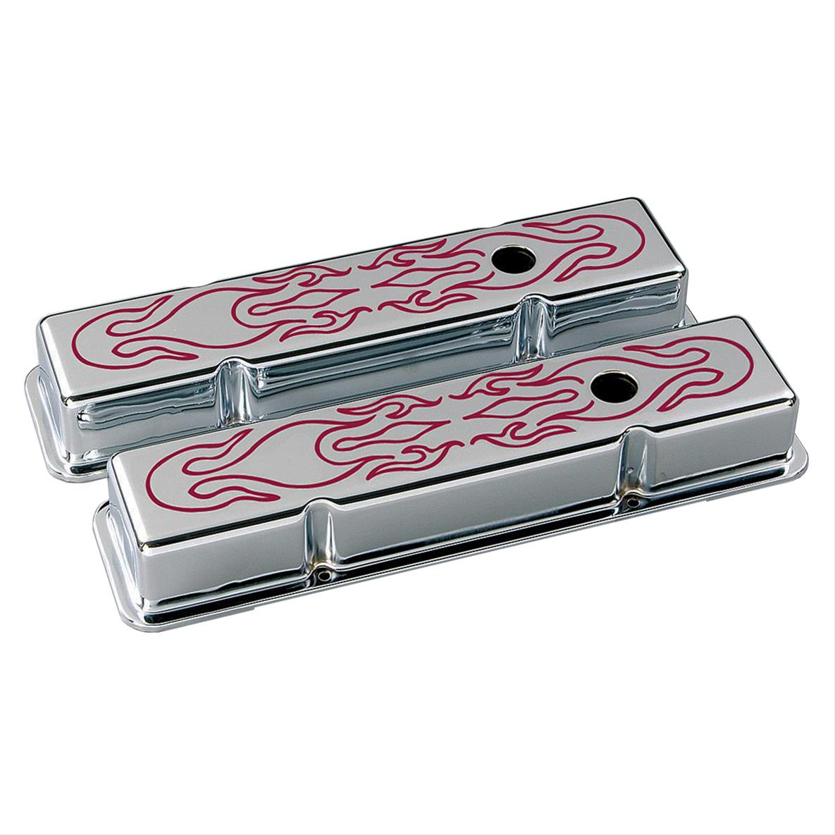 Cal Custom CAL-198216R Cal Custom™ Chrome Valve Covers | Summit Racing