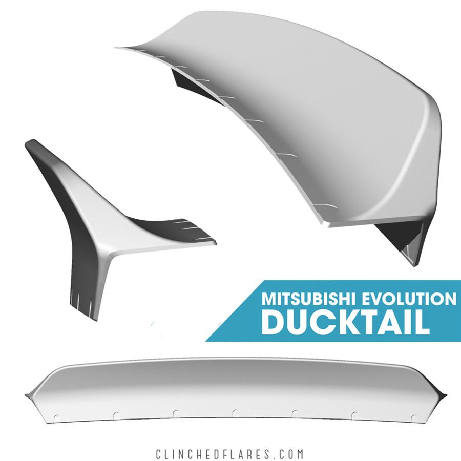 Clinched DUCK-EVO7 Clinched Ducktail Spoilers | Summit Racing