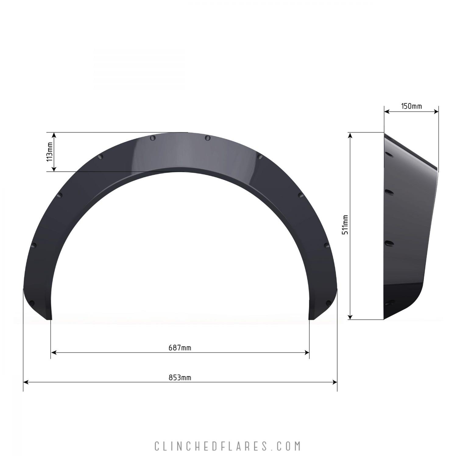 Clinched MS15 Clinched Muscle Fender Flares | Summit Racing