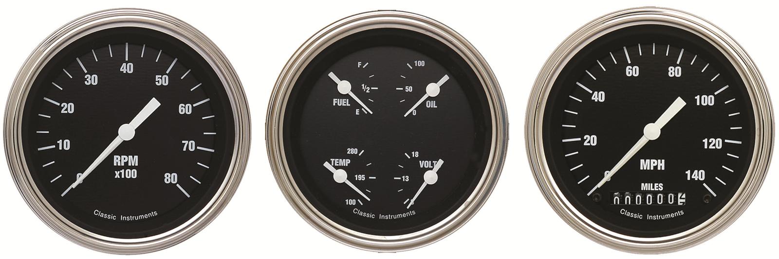 Classic Instruments HR03SLC Classic Instruments Hot Rod Series Gauge ...