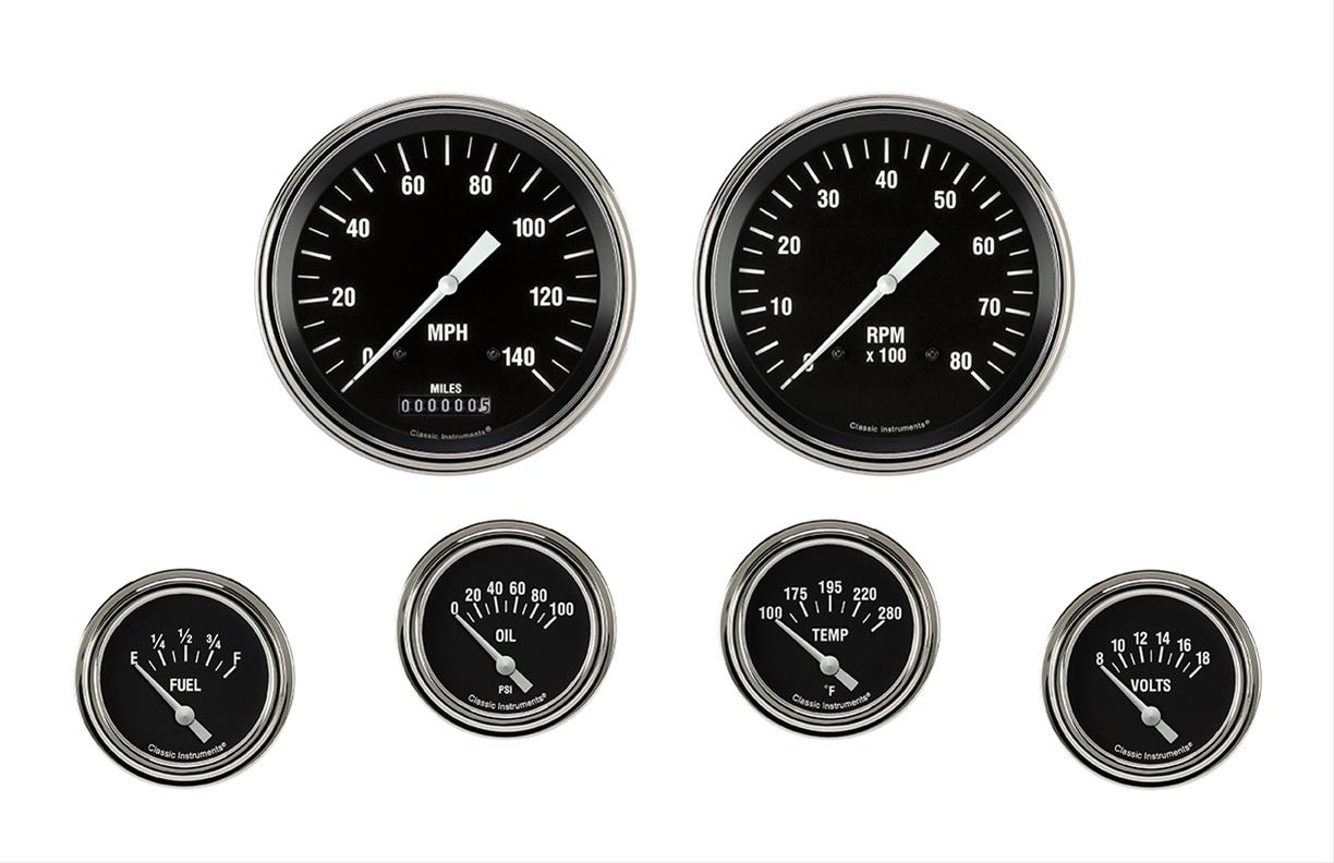 Classic Instruments HR251SLF Classic Instruments Hot Rod Series Gauge ...