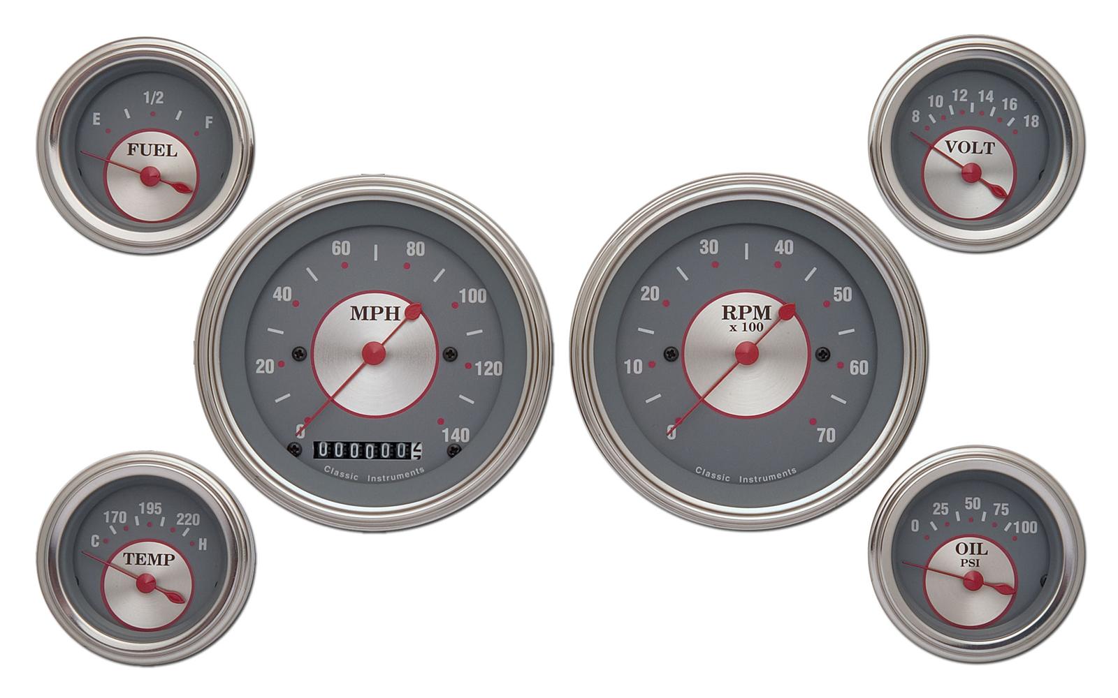 Classic Instruments SS01SLC Classic Instruments Silver Series Gauge ...
