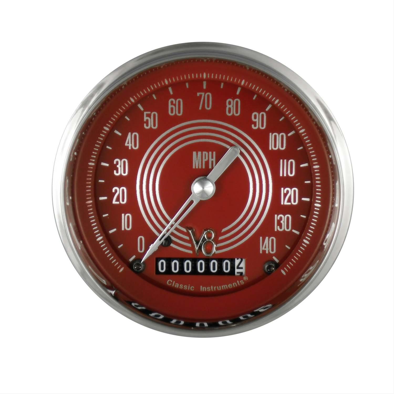 Classic Instruments V8RS55SHC Classic Instruments V8 Red Steelie Series ...